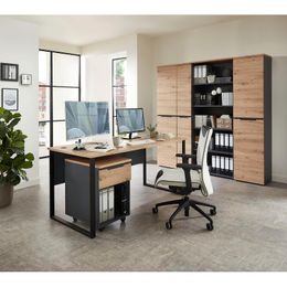 Innostyle Aktenregal &raquo;Memphis B&uuml;roregal&laquo; 1 Stk. tlg. braun ABS-Kunststoff, Dekorfolie, FSC -zertifizierter Holzwerkstoff, Hartfaserplatte, Holzwerkstoff, 
