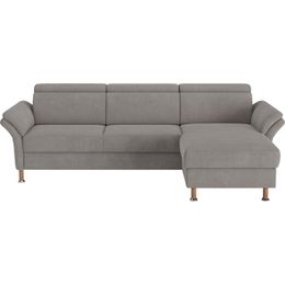 Home Affaire Ecksofa &raquo;Calypso L-Form&laquo; mit motorischen Funktionen im Sofa und Recamiere grau 100% Polyester