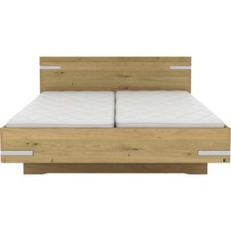 Musterring Holzbett &raquo;Savona, Bettgestell, Bettrahmen, teilmassiv Bianco-Eiche&laquo; Belastbarkeit 220 Kg, 4-fache Liegeh&ouml;henverstellung, MADE IN GERMANY, Kopfteil in 