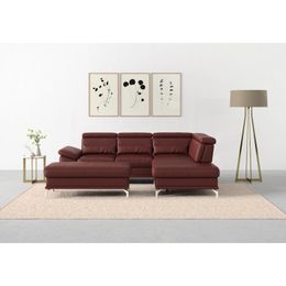 Sit & More sit&more Ecksofa &raquo;Cabrio L-Form, B: 274 cm, mit Sitztiefen-, Arm- & Kopfteilverstellung&laquo; 3 Nierenkissen, Federkern, optional Bettfunktion und Stauraum