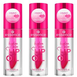 Essence Damen Lipgloss &raquo;hydra kiss LIP OIL&laquo; Rosafarbener Schimmer, pflegende Textur, gl&auml;nzendes Finish, vegan.