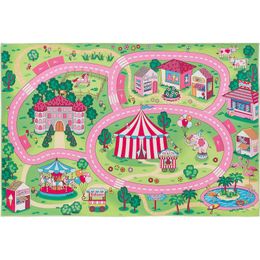 ANDIAMO Kinderteppich &raquo;Street&laquo; rechteckig 5 mm H&ouml;he Stra&szlig;en-Spiel-Teppich, weiche Spielunterlage, rutschhemmend pink Obermaterial: 100% Polyester