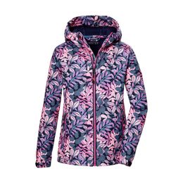 Killtec M&auml;dchen Softshelljacke &raquo;KOS 135 GRLS SFTSHLL JCKT&laquo; M&auml;dchen Softshelljacke: wind- und wasserabweisend, All Over-Print blau 176