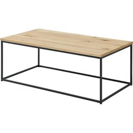 Stolkom Couchtisch &raquo;Thor Wohnzimmertisch Massivholz im Industrial Style BxHxT 110x40x60 cm&laquo; FSC-Zertifizertes Massivholz, Eiche Massivholz ge&ouml;lt schwarz
