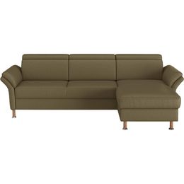 Home Affaire Ecksofa &raquo;Calypso L-Form&laquo; mit motorischen Funktionen im Sofa und Recamiere gr&uuml;n 100% Polyester