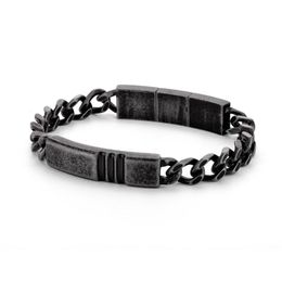 Fynch-Hatton Herren Fynch-Hatton Armband &raquo;Schmuck Geschenk Edelstahl Armkette Curb Chain&laquo; braun
