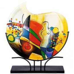 Casablanca by Gilde Tischvase &raquo;Silhouette, Dekovase&laquo; Vase aus Glas, mit schwarzem Metallfu&szlig;, H&ouml;he ca. 53 cm bunt Glas, Metall