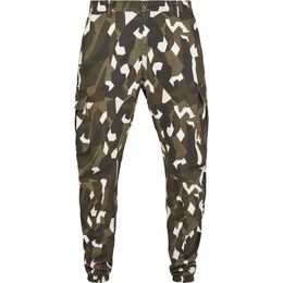 Urban Classics Herren Urban Classics Cargohose &raquo; Herren Geometric Camo Stretch Twill Cargo Pants&laquo; 32, Normalgr&ouml;&szlig;en