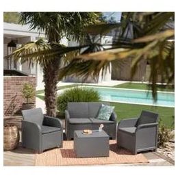 Keter Balkon und Garten Lounge-Set "Sanremo" mit Tisch,dunkelgrau,