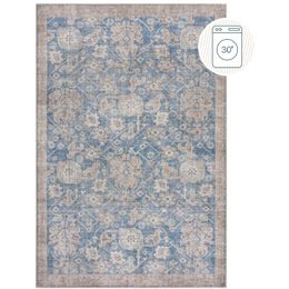 FLAIR RUGS Teppich &raquo;Orelia&laquo; rechteckig 4 mm H&ouml;he Waschbarer Traditioneller Teppich blau Kunstfaser
