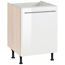 Optifit Sp&uuml;lenschrank &raquo;Bern&laquo; 60 cm breit, mit 1 T&uuml;r, mit h&ouml;henverstellbaren F&uuml;&szlig;en, mit Metallgriff wei&szlig;