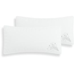 OTTO home Microfaserkissen &raquo;Baca, Kopfkissen 40x80 cm und 80x80 cm&laquo; F&uuml;llung: 6D-Hohlfaser Bezug: Polyester Spar-Set, 2-tlg., 2 Stk. tlg. Kissen, mit 