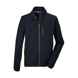 Killtec Herren Strickjacke &raquo;KOS 40 MN FLX JCKT&laquo; Sportliche Herrenjacke mit farbigen Zippern und Kinnschutz schwarz XXL