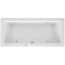 Ottofond Whirlpool-Badewanne &raquo;Cubic&laquo; H&ouml;he 62,5 cm Typ 1, chrom wei&szlig; Sanit&auml;racryl