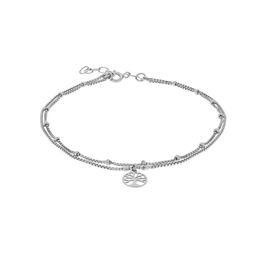 Vivance Damen Fu&szlig;kette &raquo;925/- Sterling Silber rhodiniert Lebensbaum&laquo; wei&szlig;