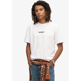 Superdry Herren Rundhalsshirt &raquo;MICRO LOGO GRAPHIC LOOSE TEE&laquo; wei&szlig; L