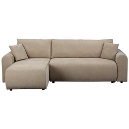 OTTO home Ecksofa &raquo;JONAA L-Form, 241cm - OTTO. Verl&auml;ssliche Qualit&auml;t.&laquo; Schlaffunktion(133/200), Bettkasten, Cord, Struktur, Unser Tiefpreis