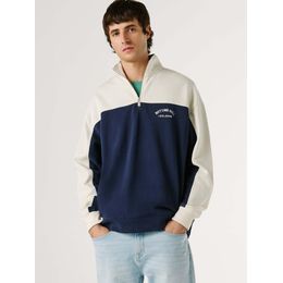 Pepe Jeans Sweatshirt 'Gaspar' Herren Gr&ouml;&szlig;e L blau / wei&szlig;