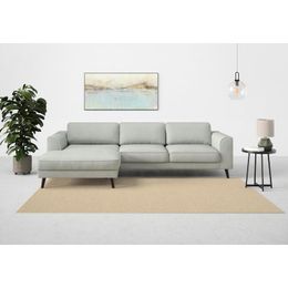 Trendmanufaktur Ecksofa &raquo;Lumber Jack, elegantes Designsofa, zeitlos modern, hoher Sitzkomfort&laquo; wahlweise mit Bettfunktion u. Bettkasten, L-Form silber