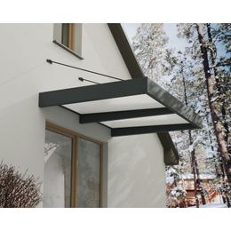 Rechteckvordach &raquo;Sophia XL Alu Vordach&laquo; robuste Aluminiumstruktur grau Acrylglas, Aluminium