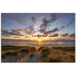 Artland &raquo;Sonnenuntergang auf Sylt&laquo; Bilder vom Sonnenuntergang & -aufgang 1 Stk. tlg. auf Holzrahmen gespannt orange Leinwand