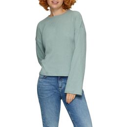 Qs Damen QS Langarmshirt mit Rundhalsausschnitt gr&uuml;n S