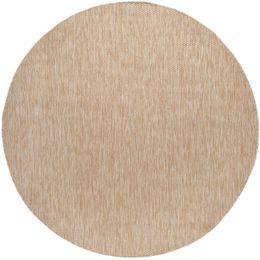 Bruno Banani Teppich &raquo;Venezia&laquo; rund 4 mm H&ouml;he Flachgewebe, Sisal-Optik, meliert, UV-best&auml;ndig, Outdoor geeignet beige Kunstfaser