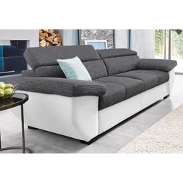 COTTA &raquo;Speedway&laquo; Big-Sofa mit Kopfteilverstellung Kunstleder SOFTLUX / Luxus-Microfaser (100% Polyester);Flachgewebe (100% Polyester) / Struktur fein 