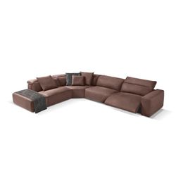 Egoitaliano Ecksofa &raquo;Beverly, extravangantes Designsofa mit erstklassigem Sitzkomfort&laquo; wahlweise mit elektrischer Relaxfunktion, Kopfteilverstellung bunt Leder &raquo;