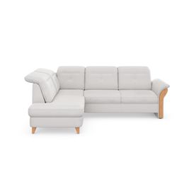 Home Affaire Ecksofa &raquo;Dangast L-Form&laquo; Kopfteilverstellung, wahlweise mit motorischer Relaxfunktion silber Luxus-Microfaser Euphora 100% Polyester, ;