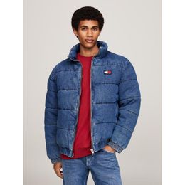 Tommy Jeans Herren Steppjacke &raquo;DENIM PUFFER JKT DH6051&laquo; mit bestickten Markenlogo auf Brusth&ouml;he blau L