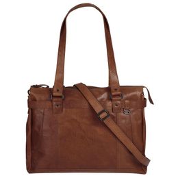 SPIKES & SPARROW Spikes & Sparrow Damen Shopper echt Leder braun