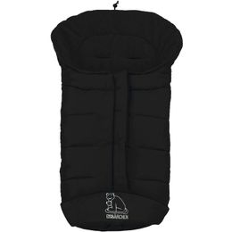 Heitmann Felle Fu&szlig;sack &raquo;Eisb&auml;rchen - Winterfu&szlig;sack Copy Fleece&laquo; mit Fleecefutter, Mumienform m&ouml;glich, f&uuml;r Kinderwagen, waschbar schwarz Fu&szlig;sack