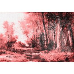 ARCHITECTS PAPER Fototapete &raquo;Atelier 47 Forest Painting 1&laquo; Wald glatt Vlies, Wand, Schr&auml;ge, Decke rosa Vlies