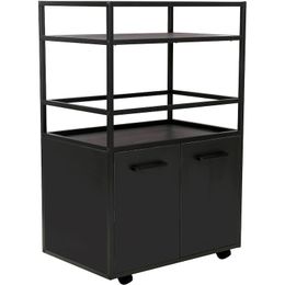 Inosign Barschrank &raquo;Perth&laquo; 1 Stk. tlg. Barschrank mit 2 T&uuml;ren & offenem Fach - (B/T/H) 60/40/94 cm schwarz FSC -zertifizierter Holzwerkstoff, Metall