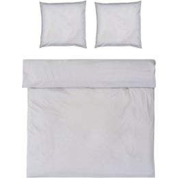 M&ouml;ve Bettw&auml;sche &raquo; Luxury Bettw&auml;sche Set&laquo; 2 Stk. mit elegantem Zierstick Satin, Obermaterial: 100% Baumwolle