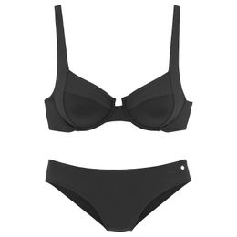 s.Oliver Damen s.Oliver B&uuml;gel-Bikini mit komfortablem Schnitt schwarz 44, Cup B