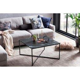 Salesfever Couchtisch &raquo;Caorle Coffeetable im eleganten Stil&laquo; Eleganz trifft Funktion: Tischplatte in Marmoroptik schwarz