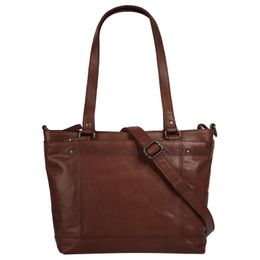 SPIKES & SPARROW Spikes & Sparrow Damen Shopper echt Leder braun