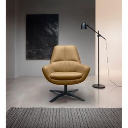 BETYPE Drehsessel &raquo;Be Organic Standard Back, Loungesessel&laquo; in elegantem Design mit Drehfunktion grau 100% Echtleder