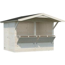 Palmako Ger&auml;tehaus &raquo;Marktstand Stella&laquo; natur beige Massivholz