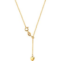 Firetti Damen Y-Kette &raquo;Schmuck Geschenk Edelstahl Halsschmuck Halskette Ankerkette Herz&laquo; gold