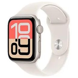 Apple Watch SE 3 GPS 44, 2025 Smartwatch Aluminium Fluorelastomer, 160-210 mm, Polarstern
