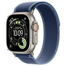 Apple Watch Ultra 3 GPS + Cellular 49, 2025 Smartwatch Titangeh&auml;use Polyester/Nylon, 130-180 mm, Natur/Blau/Hellblau