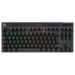 Logitech G Pro X TKL Lightspeed LIGHTSYNC RGB, Gaming Tastatur, Mechanisch, Logitech GX Brown, Kabellos, Schwarz