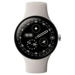 Google Pixel Watch 4 45 Wi-Fi Smartwatch Fluorelastomer, 150-215, Porcelain