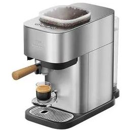 Philips BA500/00 Baristina Plus integriertem Mahlwerk, Espressomaschine Edelstahl/Eschenholz