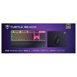 Turtle Beach Gaming-Maus Pure SEL, Gaming-Tastatur Magma, Gaming-Mauspad Sense Core Mini, Bundle, kabelgebunden, Schwarz