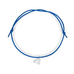 Beka & Bell Beka & Bell Damen Beka&Bell Armband &raquo;925 Sterling Silber Gl&auml;nzend Taube Textil 14-28cm&laquo; blau