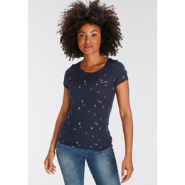 Kangaroos Damen Kangaroos T-Shirt Kurzarm, sehr figurbetont, aus 100% Baumwolle blau 48/50